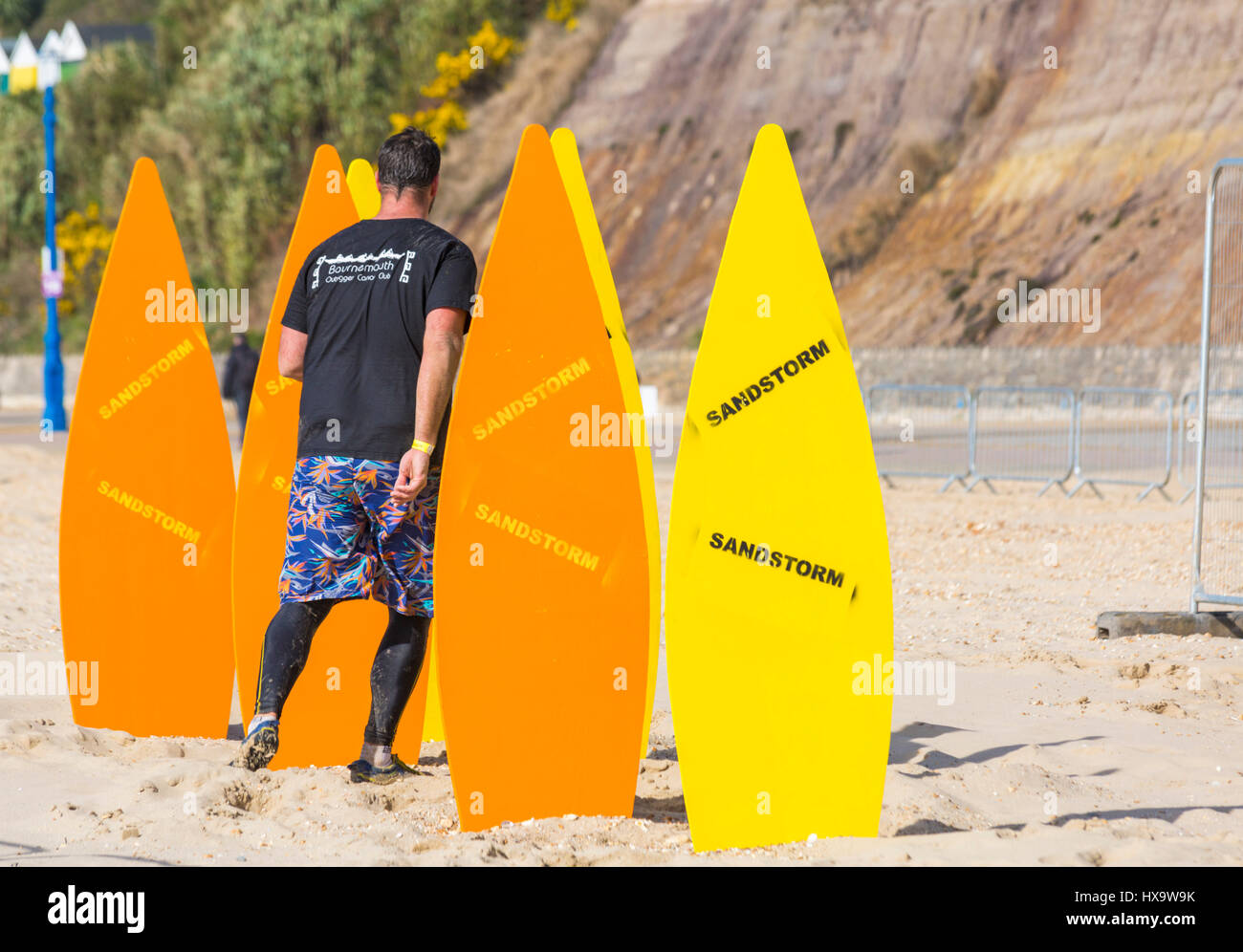 Bournemouth, Dorset, UK. 26th Mar, 2017. The Sandstorm Beach Challenge ...