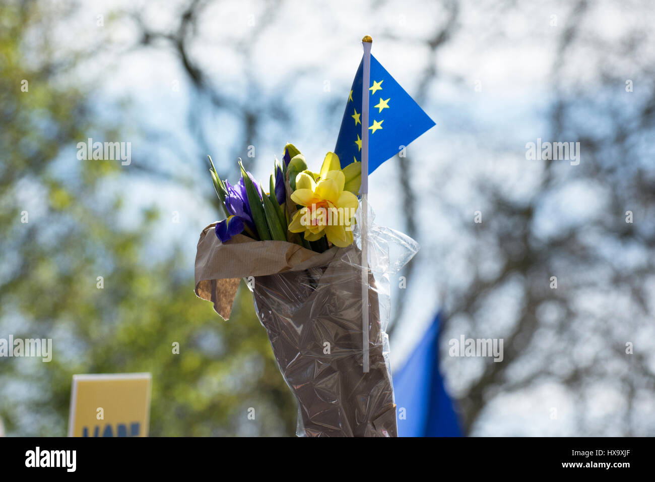 Protesters carry flowers hi-res stock photography and images - Alamy