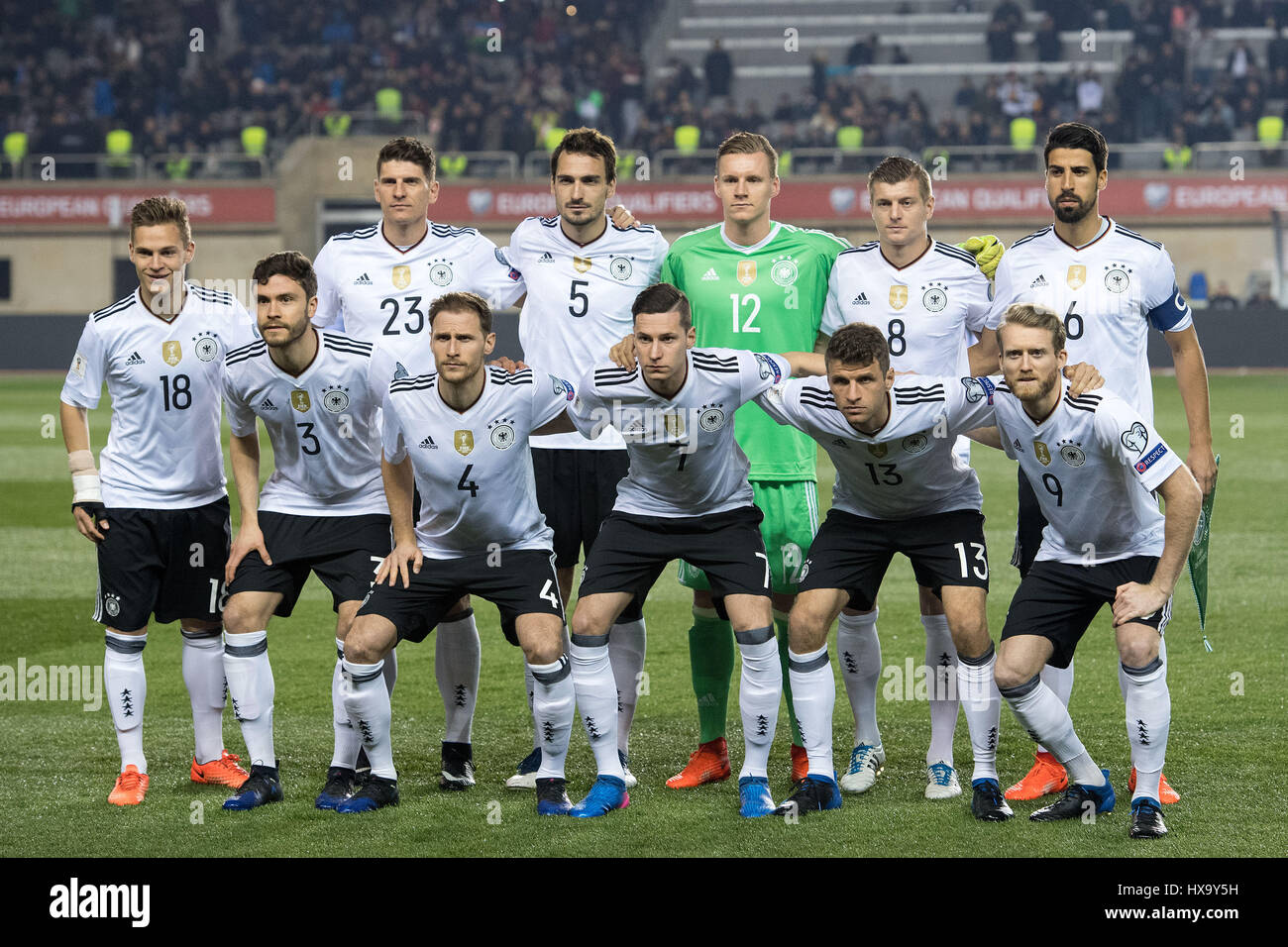 Baku, Azerbaijan. 26th Mar, 2017. Germany's national team, Mario Gomez ...