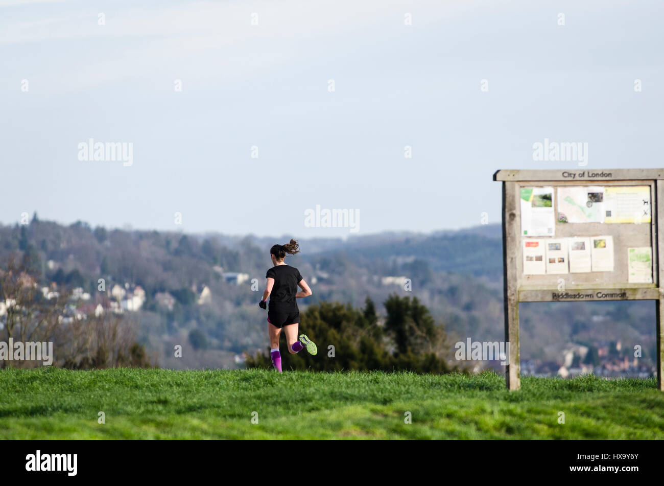 London, England, Uk. 26th Mar, 2017. Riddlesdown Common, London. 26th ...