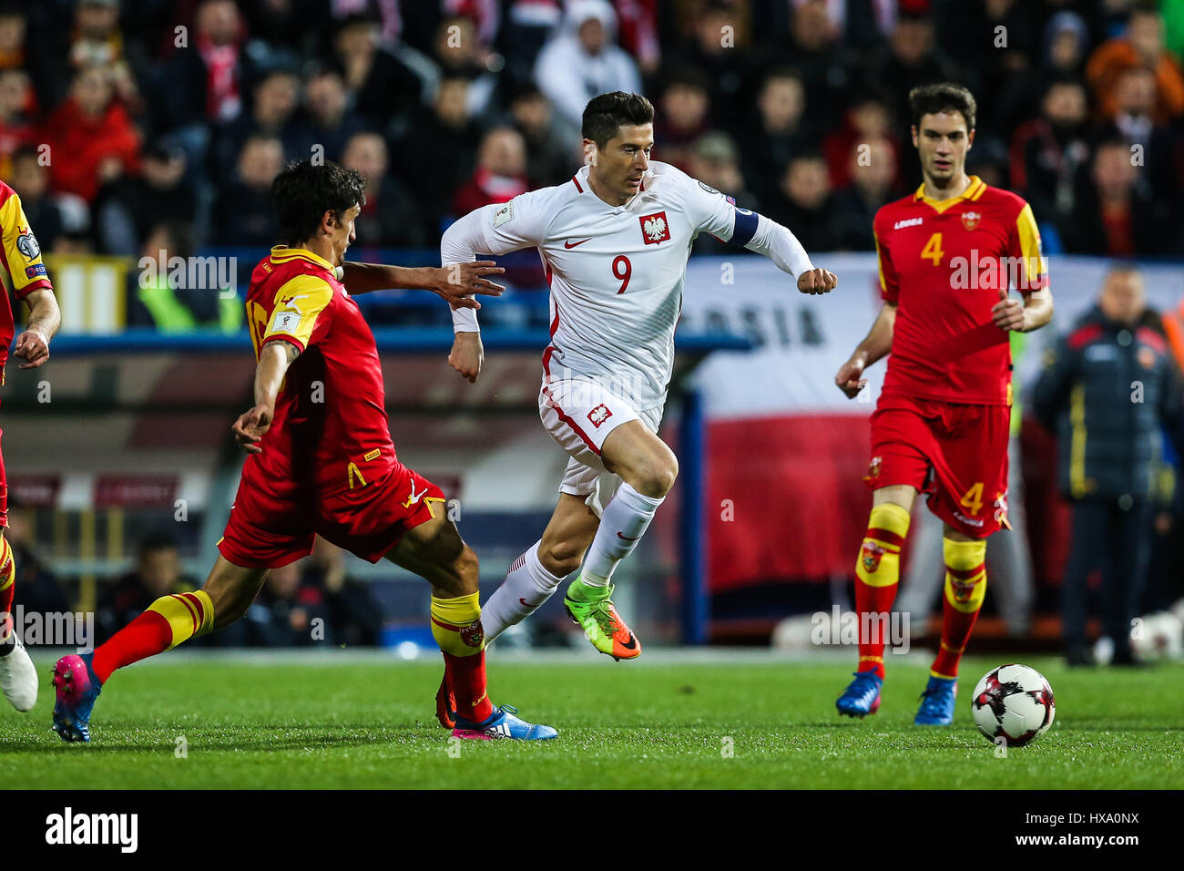 Podgorica City Stadium, Montenegro. 26th March 2017. World Cup 2018 ...
