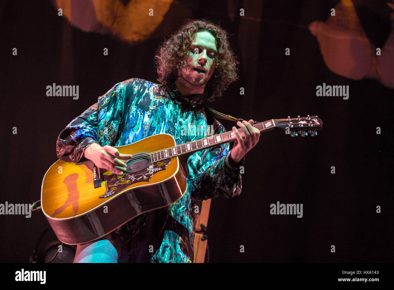 Milwaukee, Wisconsin, USA. 25th Mar, 2017. RUBIN POLLOCK of Kaleo ...