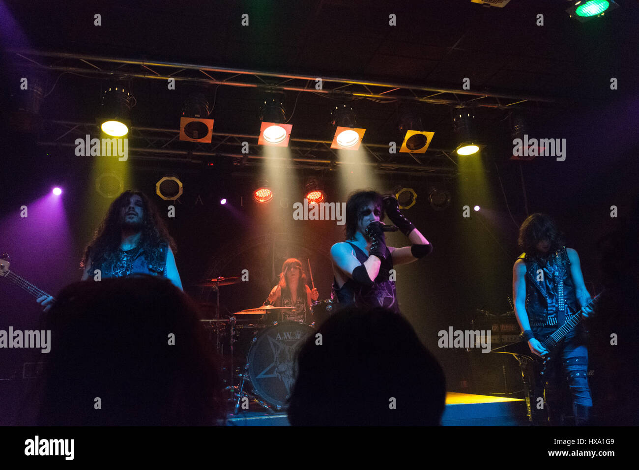 Cremona, Italy. 26th Mar, 2017. Rock band Racing Dead performance at ...
