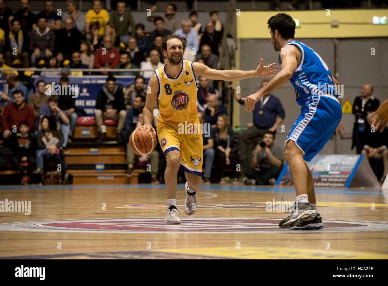 Turin, Italy. 26th march 2017 An basketball match; Fiat Torino against ...