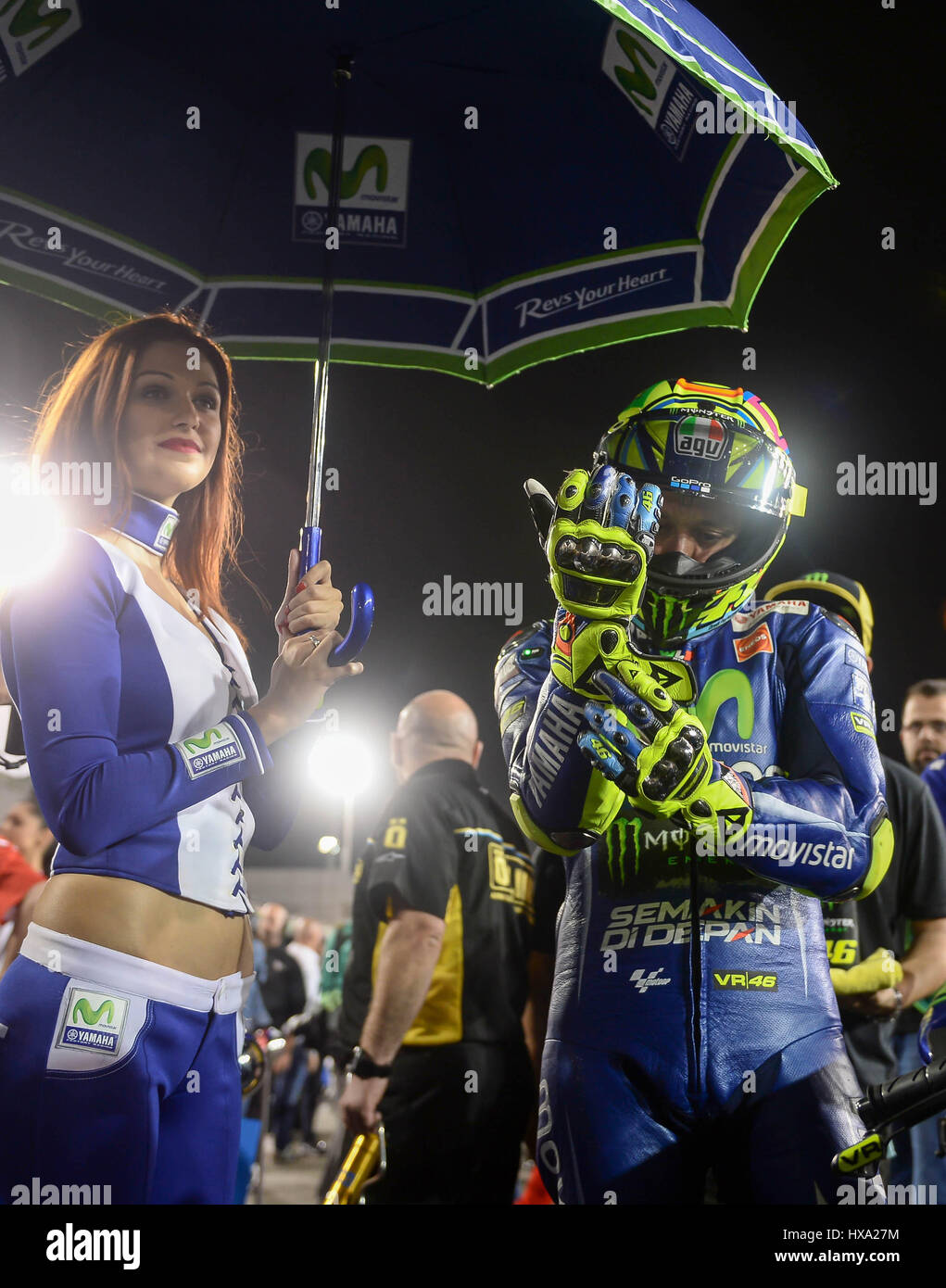 Doha, Qatar. 26th Mar, 2017. Movistar Yamaha MotoGP's Italian rider ...