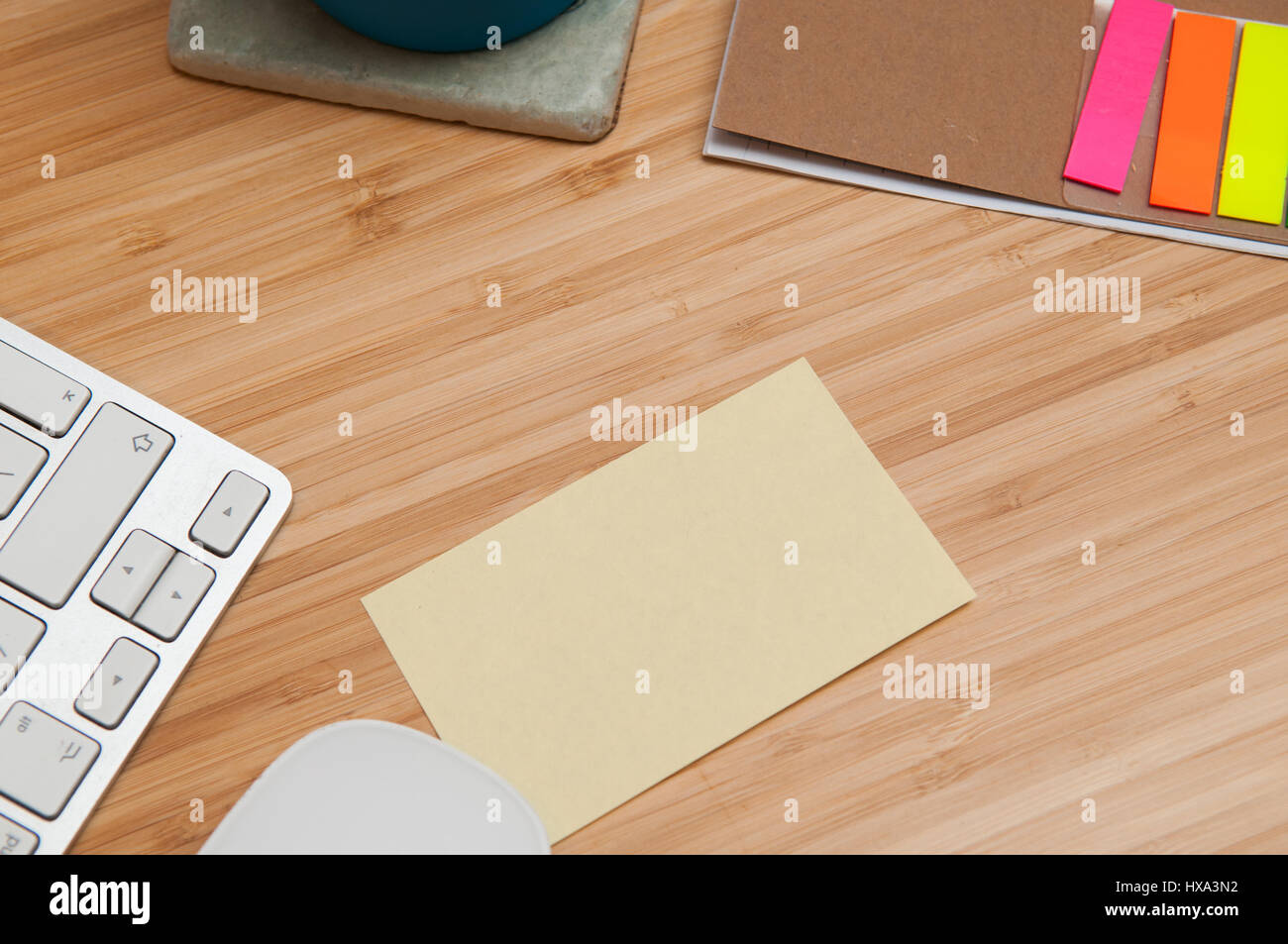 blank paper note on a table with copy space to add your own text Stock ...