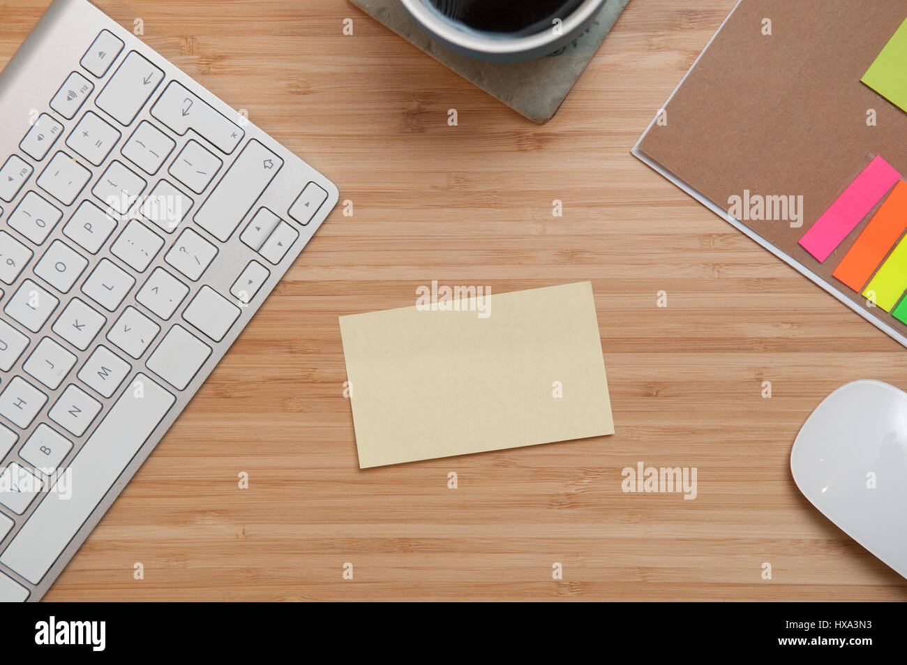 blank paper note on a table with copy space to add your own text Stock ...