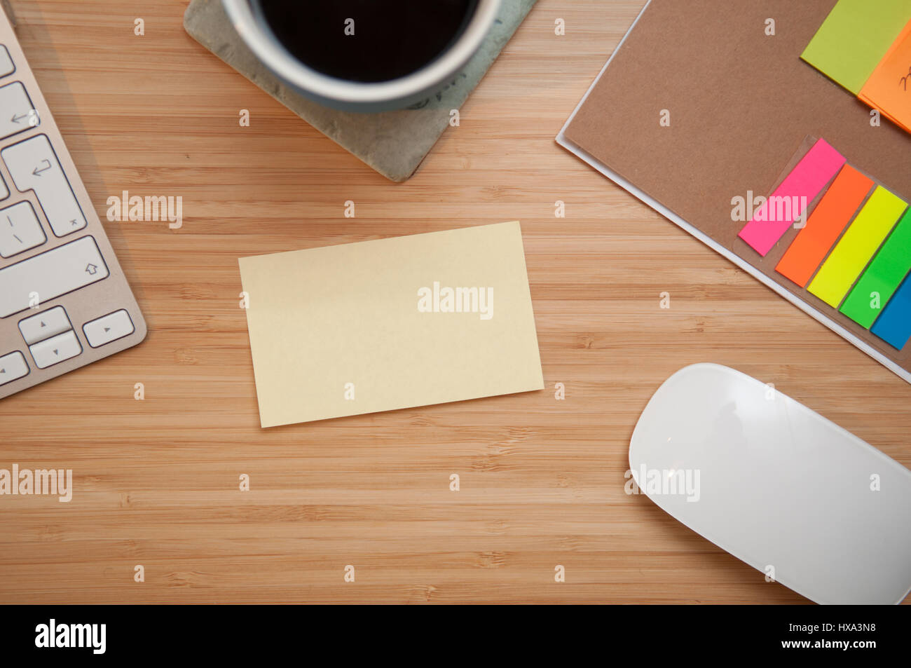 blank paper note on a table with copy space to add your own text Stock ...