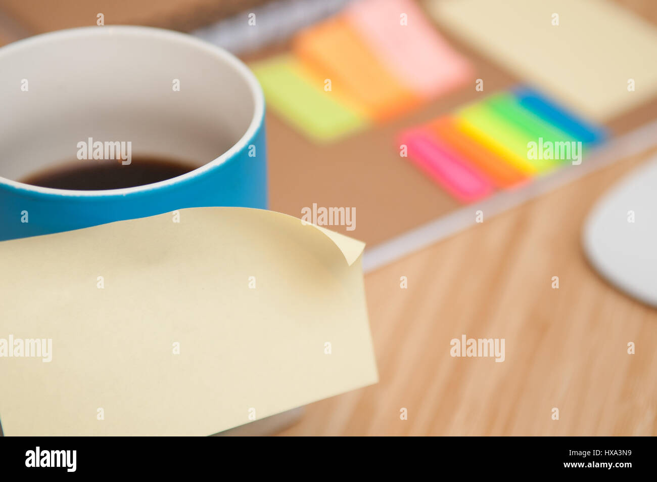 blank paper note on a table with copy space to add your own text Stock ...