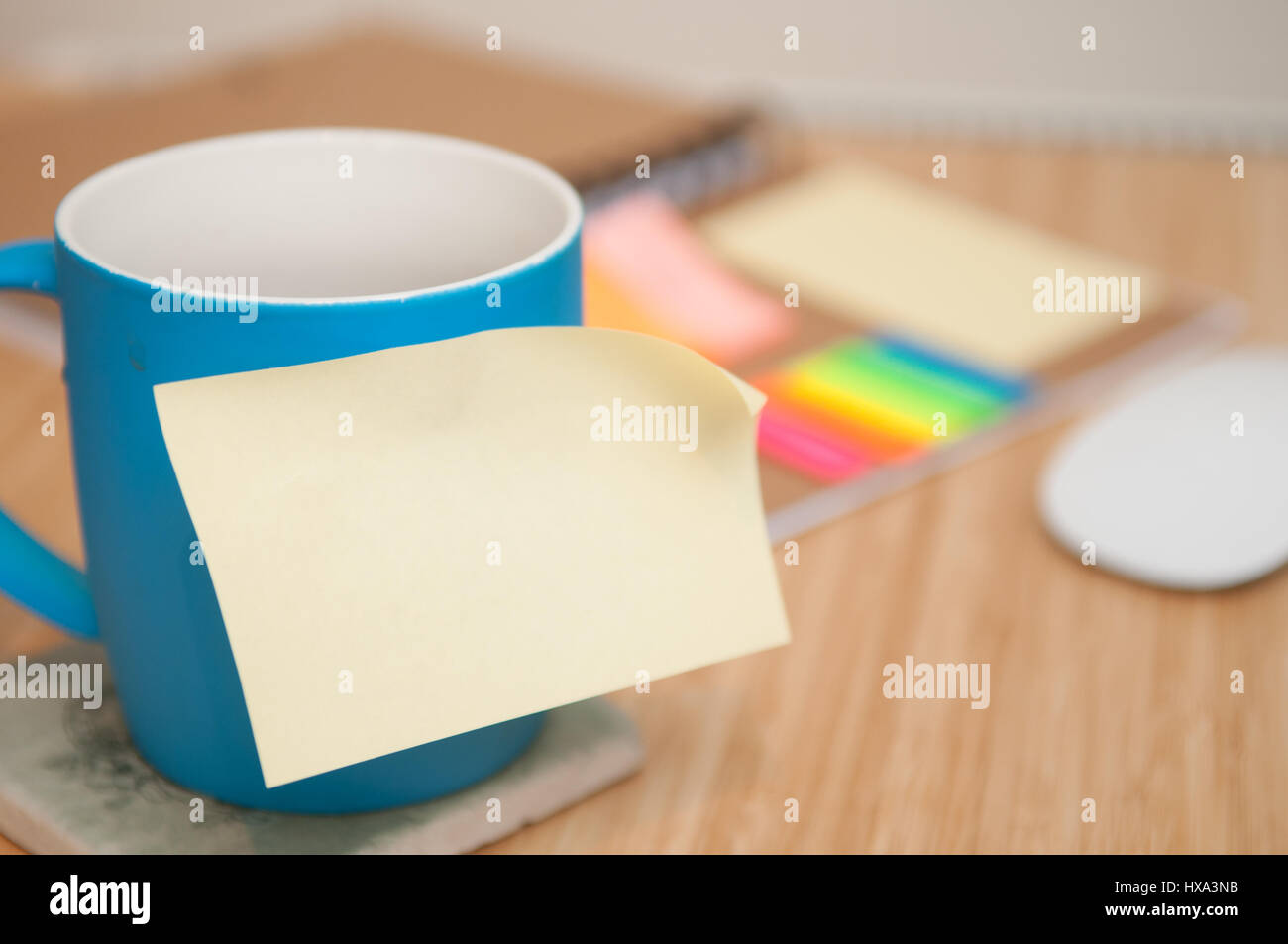 blank paper note on a table with copy space to add your own text Stock ...