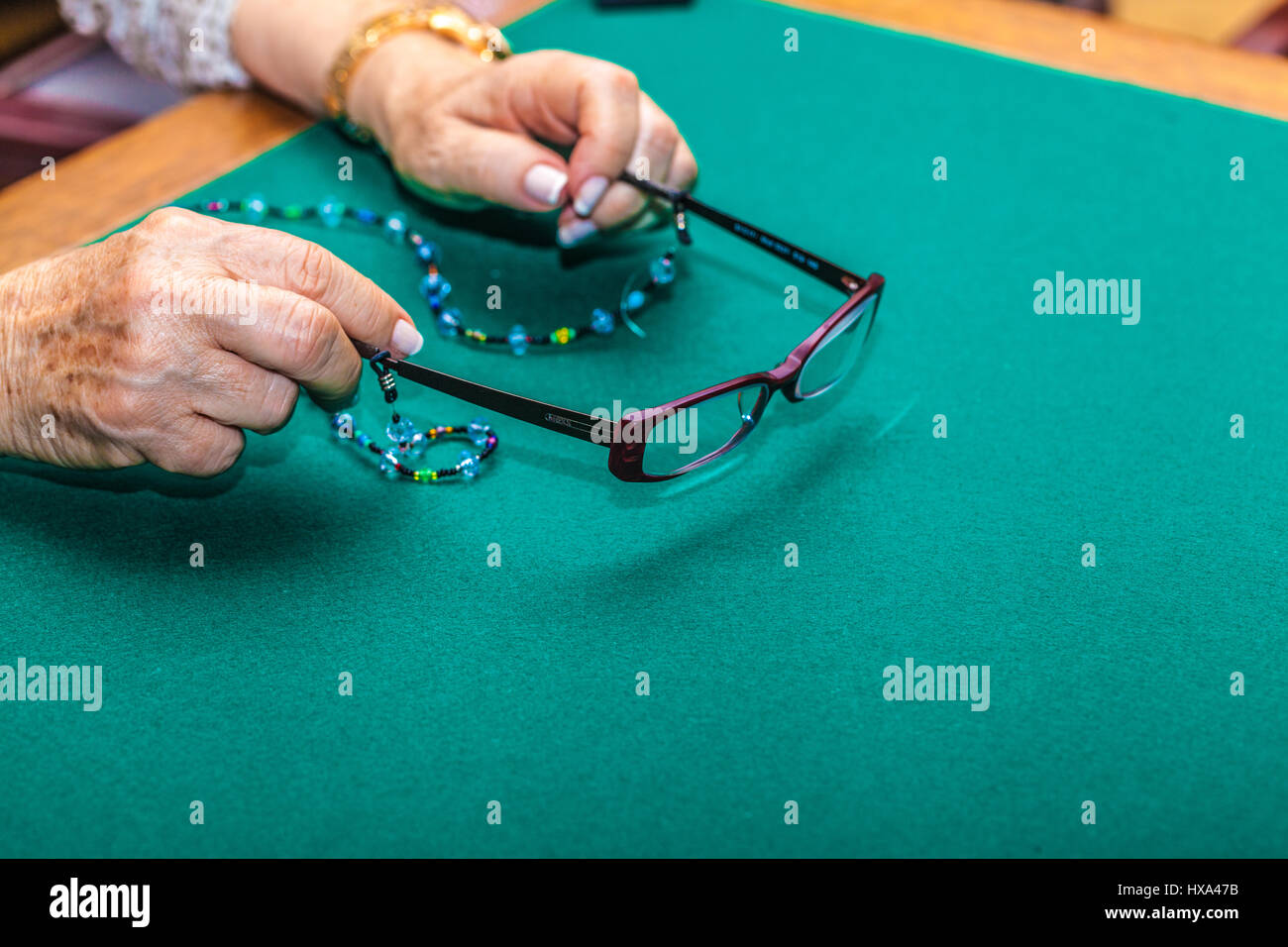 old people playing bridge game Stock Photo - Alamy