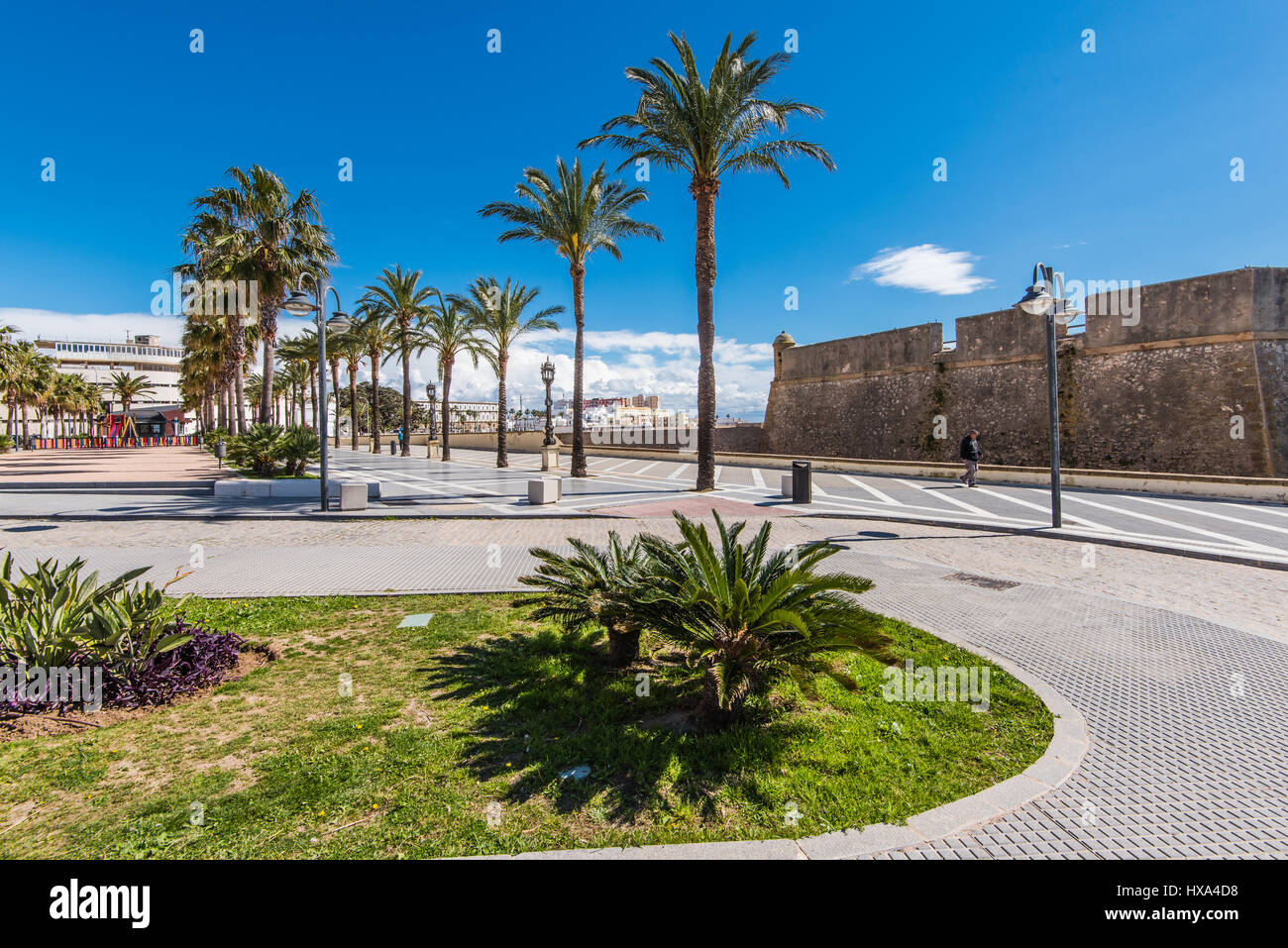 Cadiz, Spain - March 24, 2017: Streets and architecture of beautiful ...