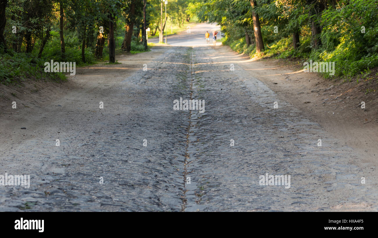 Old cobblestone road hi-res stock photography and images - Alamy