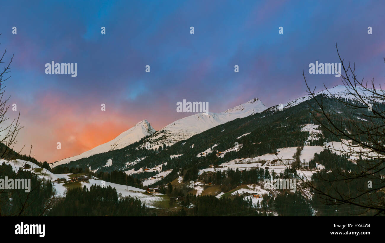 beautiful winter in the alps Stock Photo - Alamy