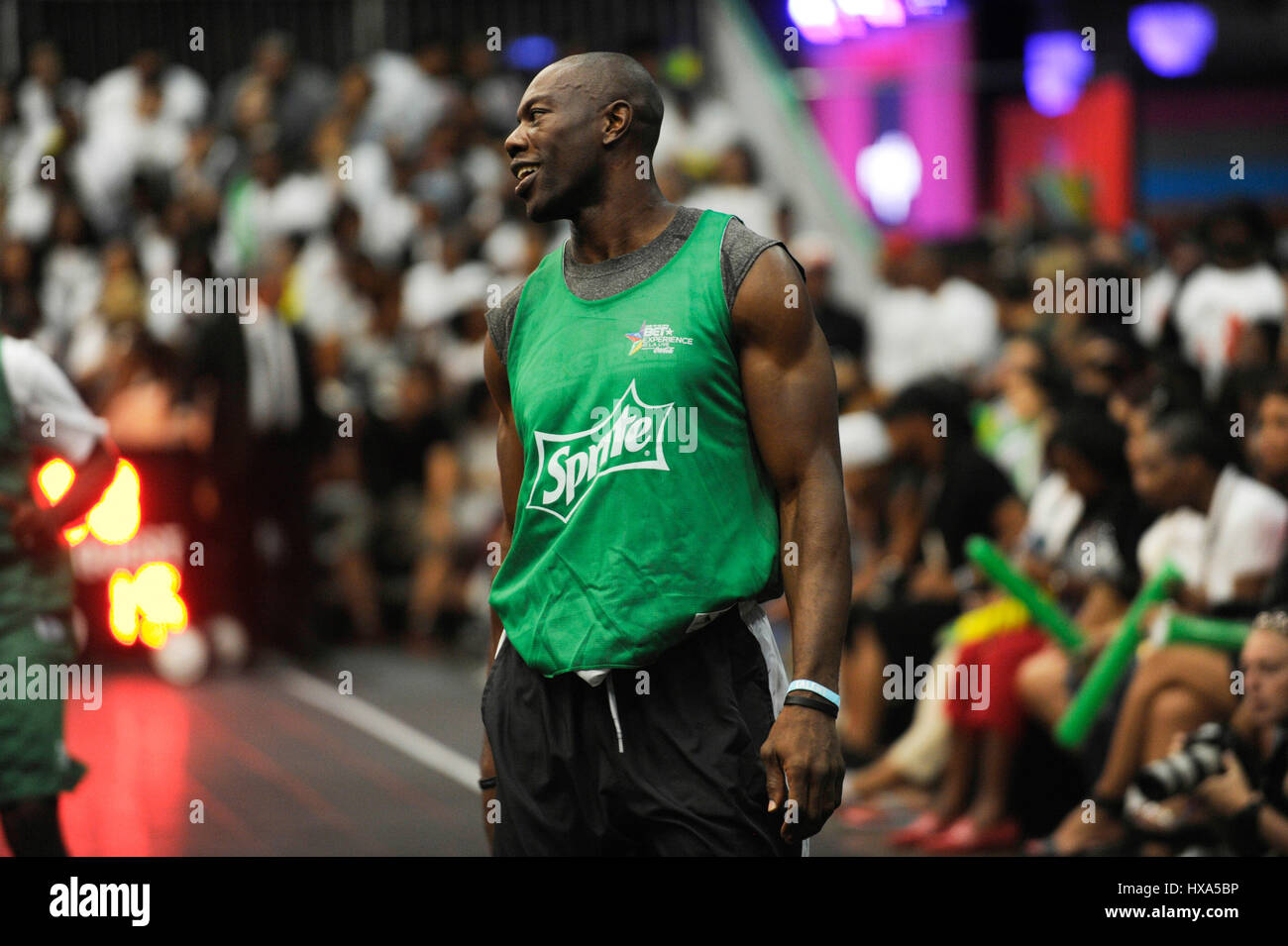 Terrell Owens attends the Sprite Celebrity Basketball Game during the ...