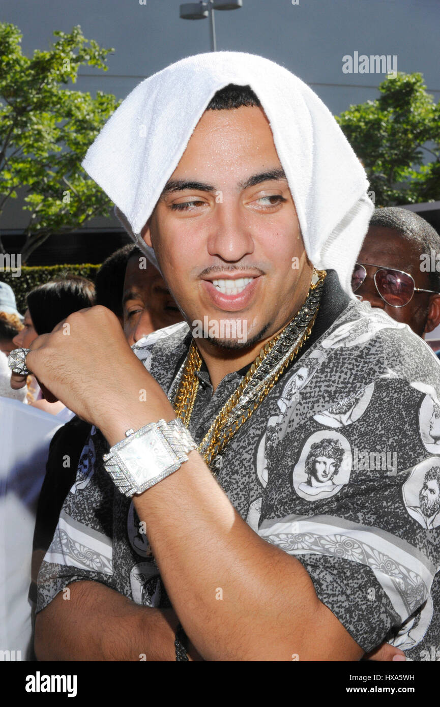 Rapper French Montana attends the BET AWARDS '14 red carpet at Nokia ...