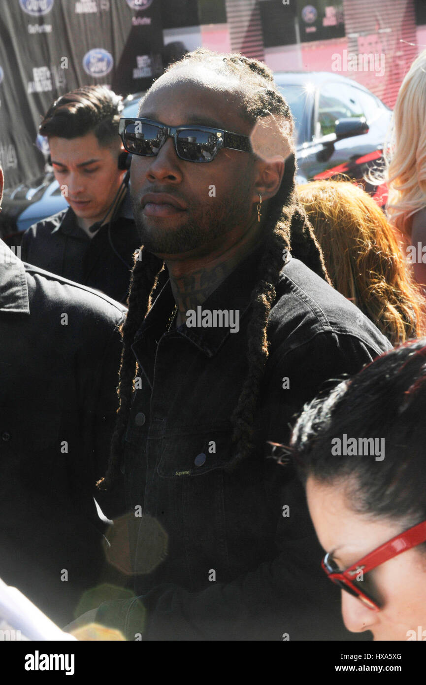 Ty Dolla Sign attends the BET AWARDS '14 red carpet at Nokia Theatre L ...