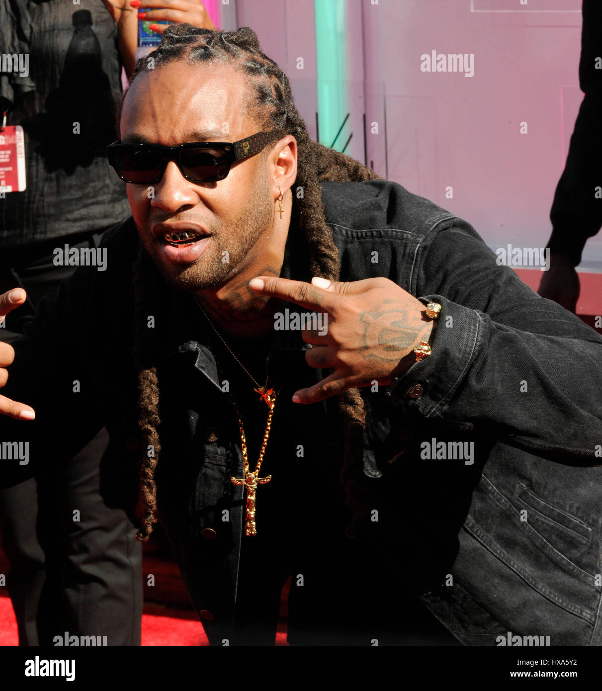 Ty Dolla Sign attends the BET AWARDS '14 red carpet at Nokia Theatre L ...