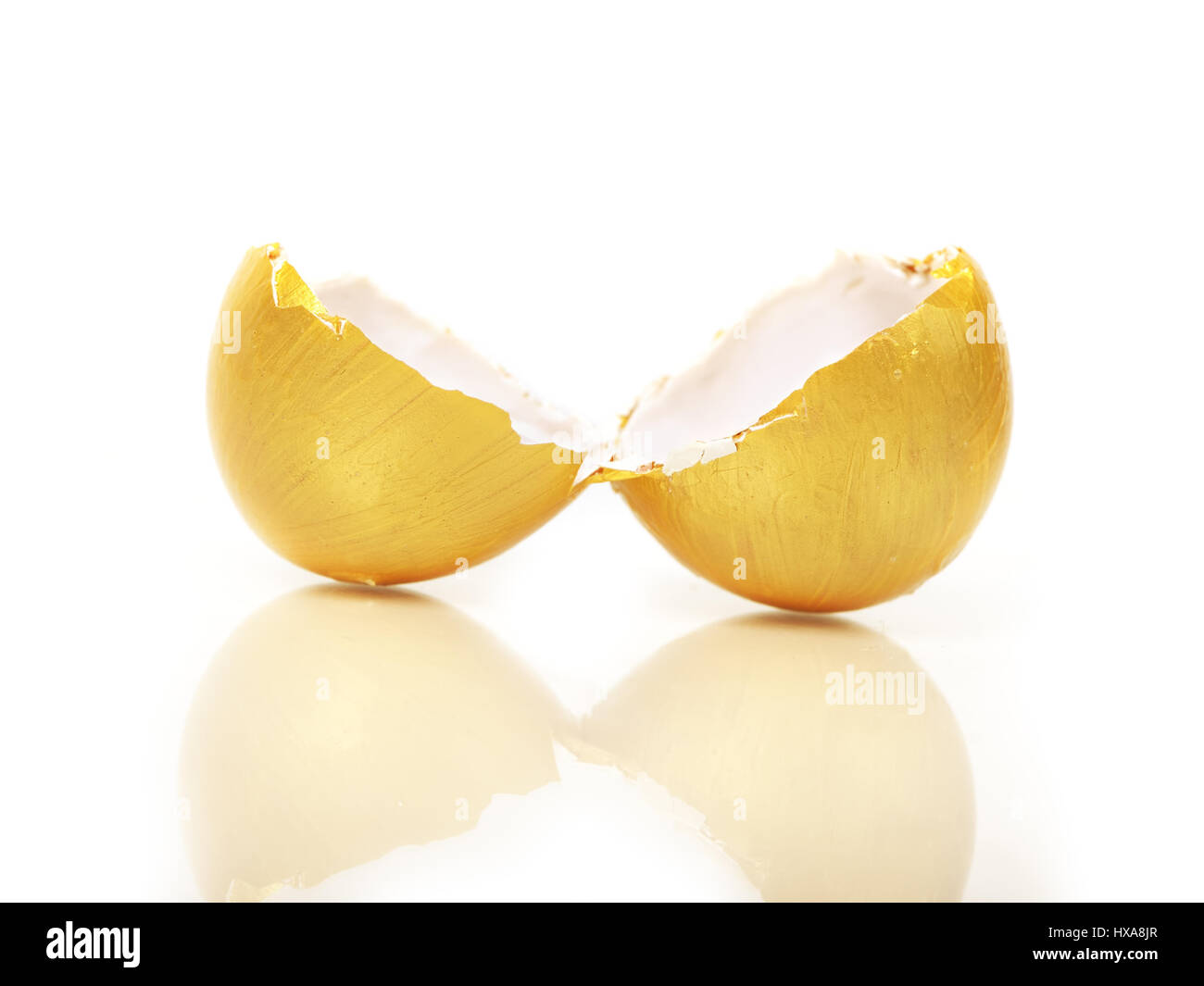 Egg shell isolated on white background Stock Photo - Alamy