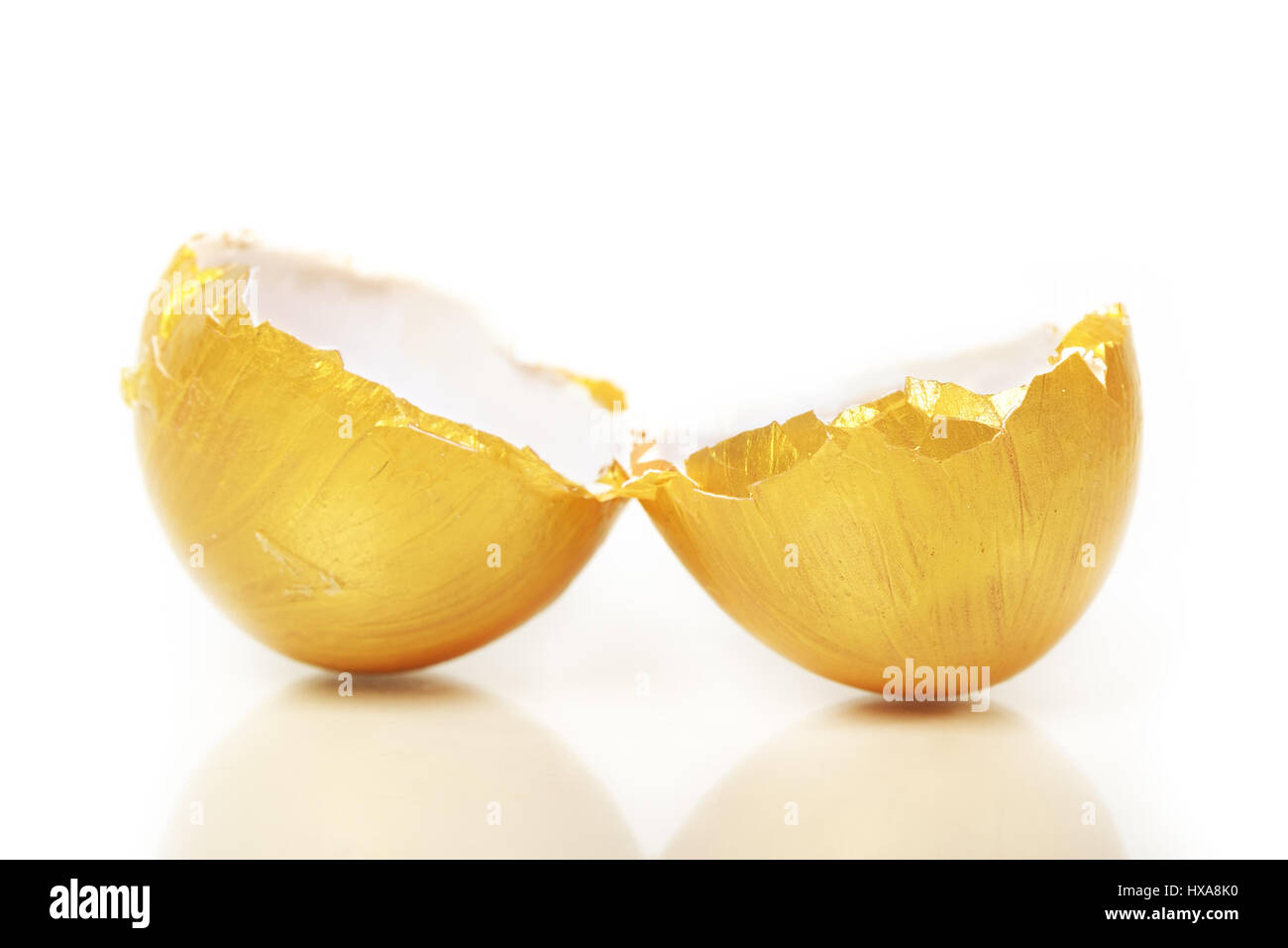 Egg shell isolated on white background Stock Photo - Alamy