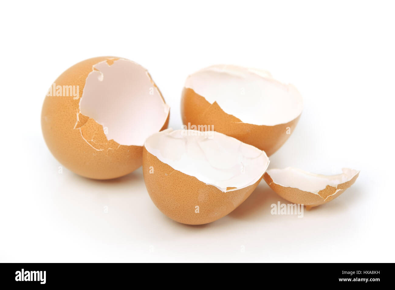Egg shell isolated on white background Stock Photo - Alamy