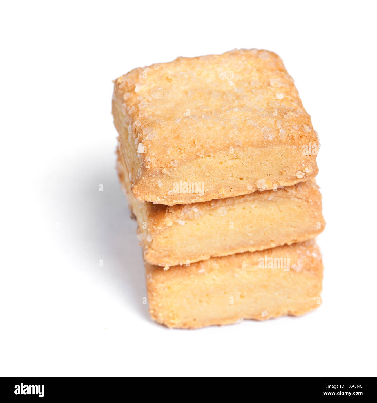 Square cookies isolated on white background Stock Photo - Alamy