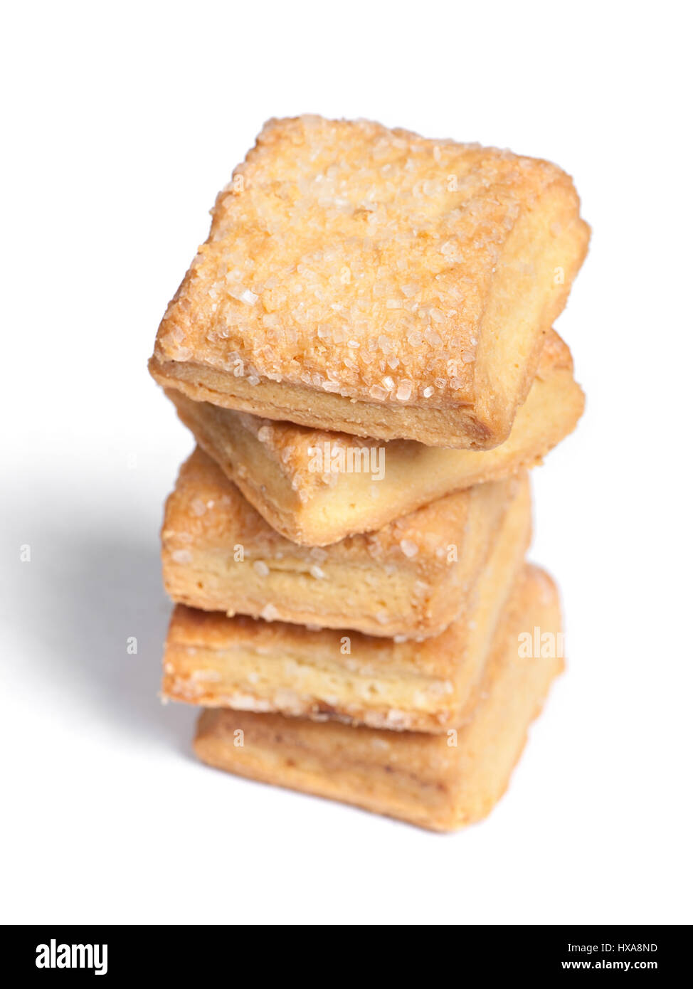 Square cookies isolated on white background Stock Photo - Alamy