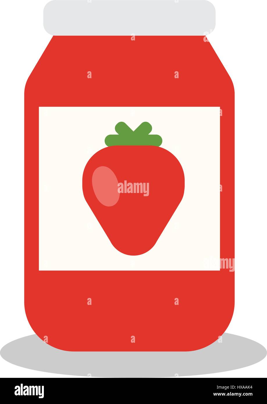 Glass pot strawberry jam Stock Vector Images - Alamy