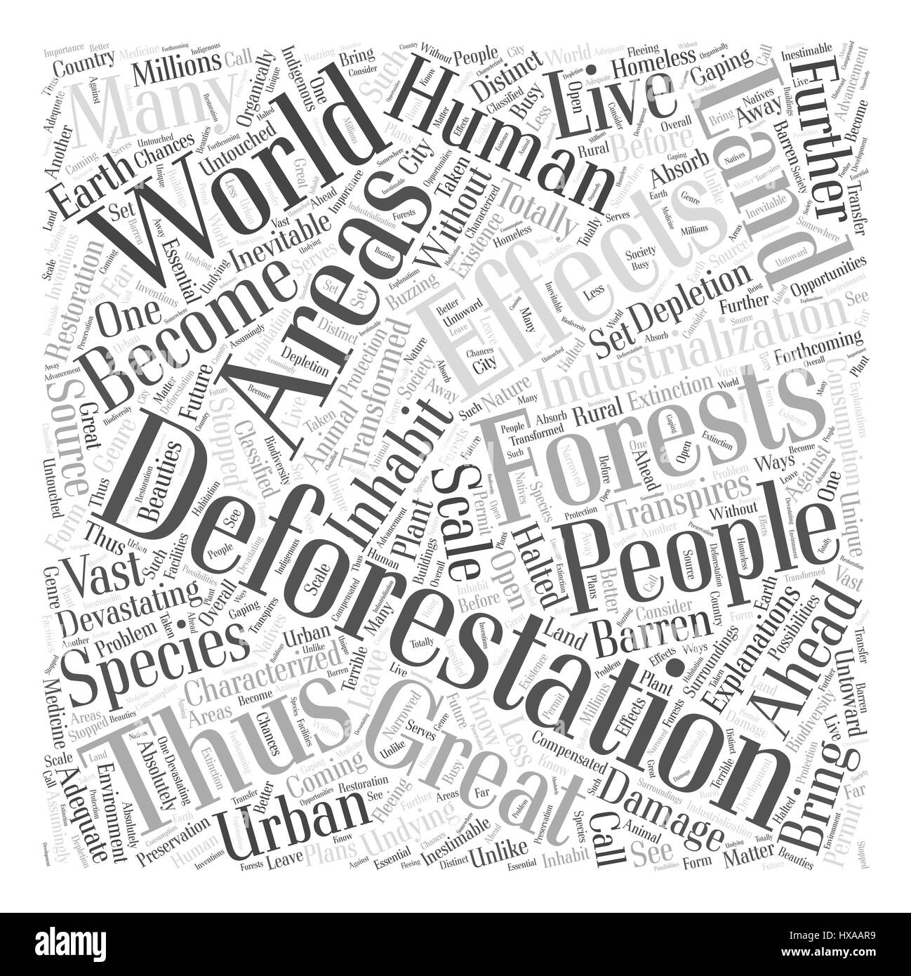 Deforestation Word Stock Vector Images - Alamy