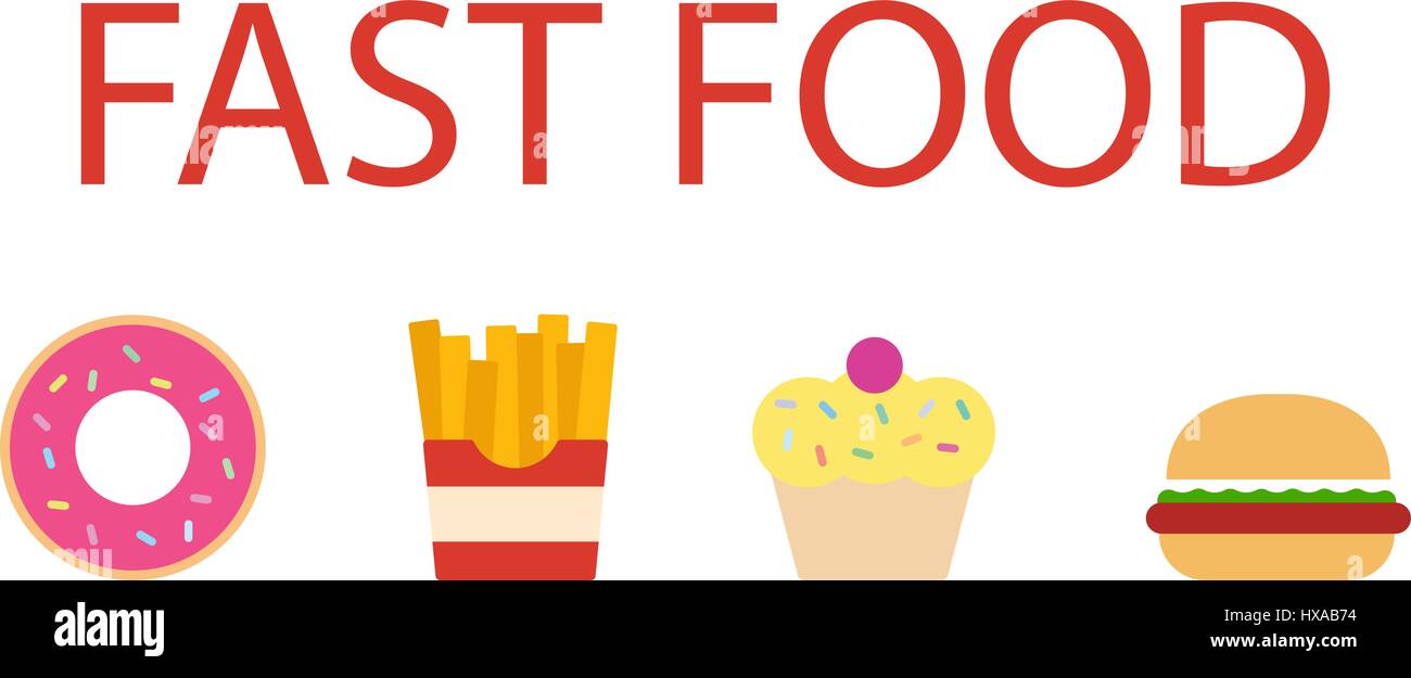 Food flat design hi-res stock photography and images - Alamy