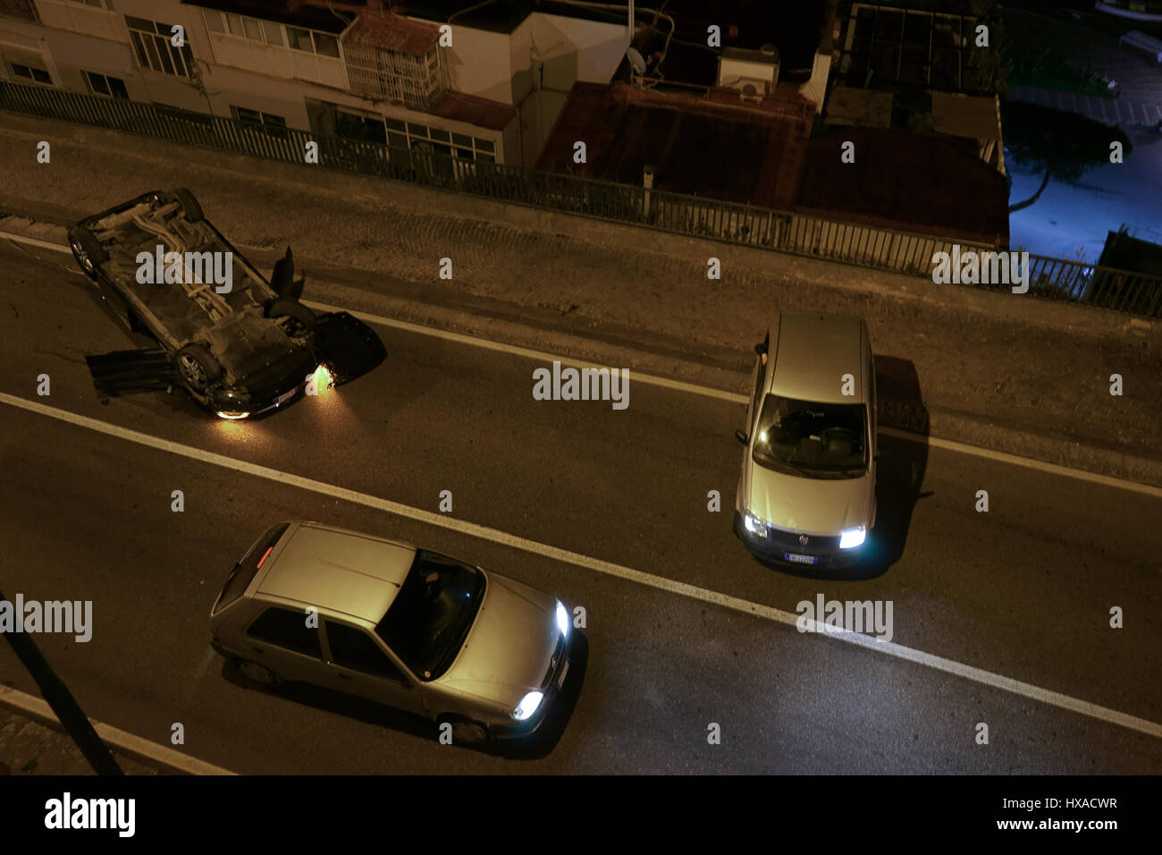 Car crash in naples, italy Stock Photo - Alamy