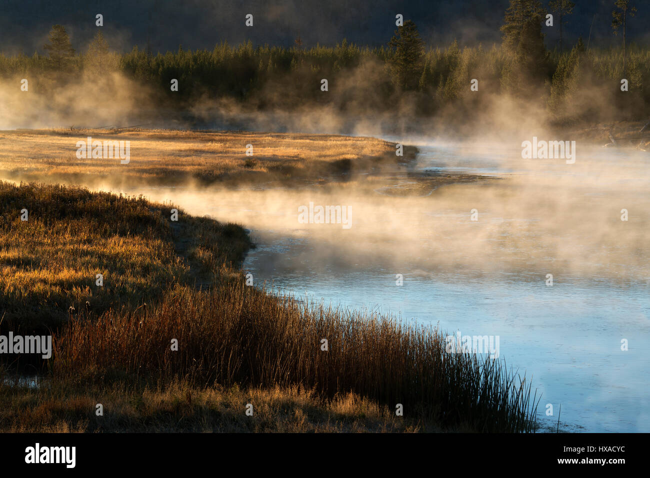 Tranquil early morning river scene hi-res stock photography and images ...