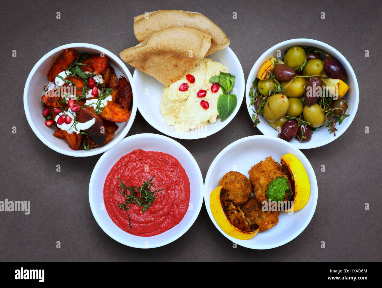 vegetarian food selection of Middle eastern food mezze; - beetroot ...