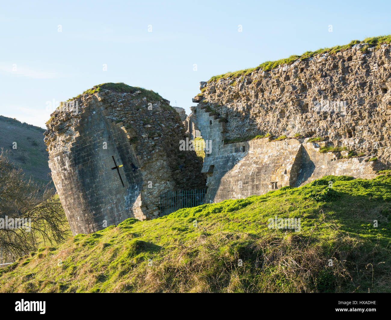 A firey red sunset over west Dorset towards West Bay and Lyme Regis ...