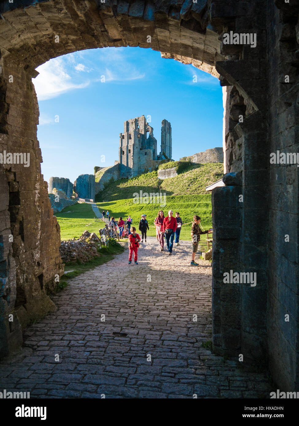 A firey red sunset over west Dorset towards West Bay and Lyme Regis ...