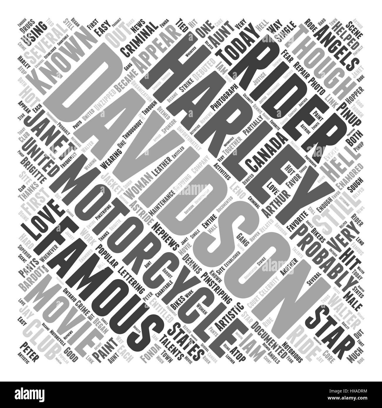 Harley Woman Stock Vector Images - Alamy