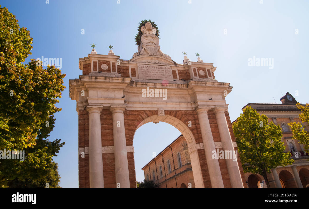 Monumental Arch dedicated to Pope Clement XIV in Santarcangelo, Italy ...
