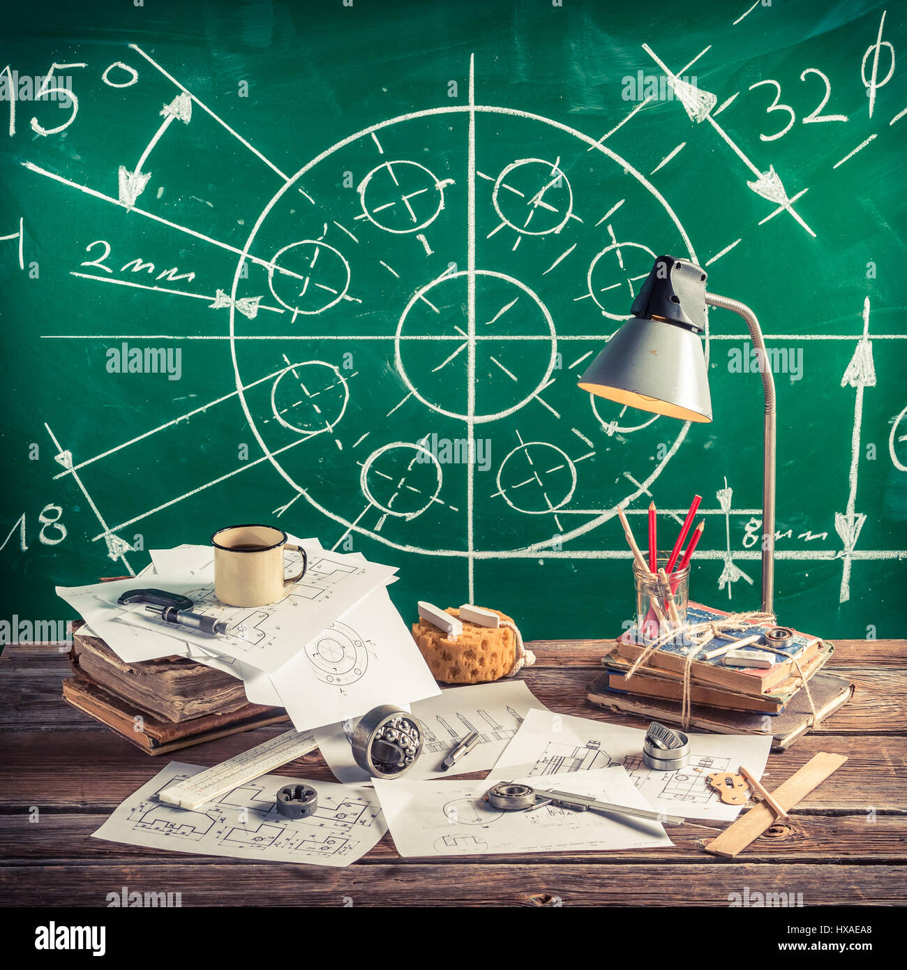 Designer desk mechanical parts hi-res stock photography and images - Alamy