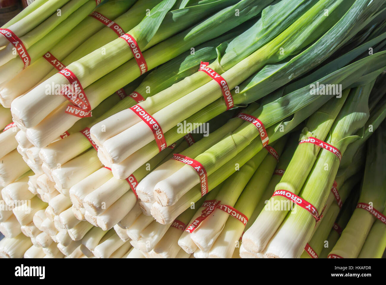 Farmers market bunches green hi-res stock photography and images - Alamy