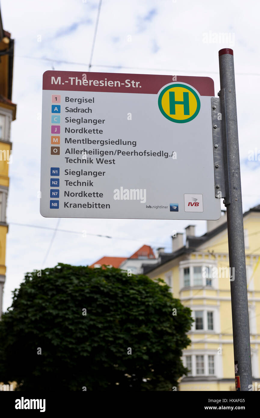 A bus stop, Innsbruck, Austria Stock Photo - Alamy