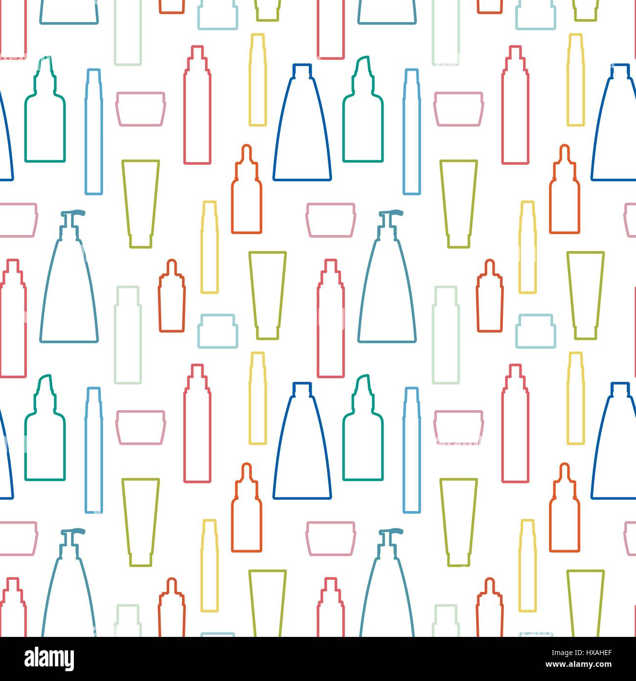Cosmetics bottle pattern Stock Vector Images - Alamy