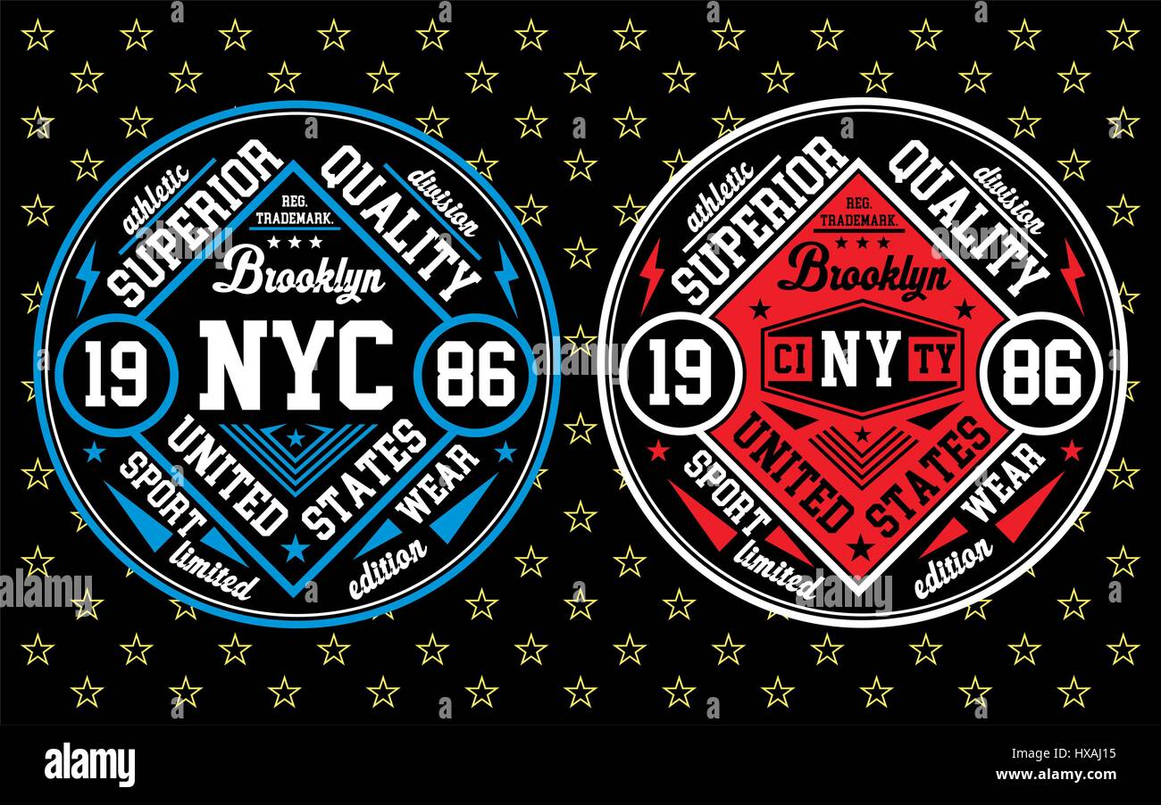 Vintage New York City, emblem, poster, vector Stock Vector Image & Art ...