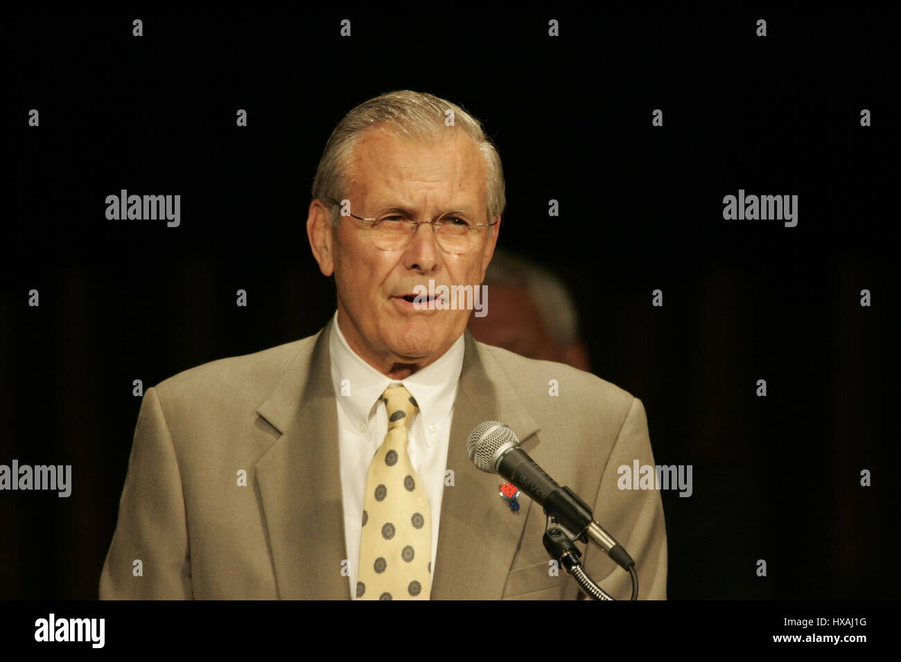 Secretary defense donald rumsfeld right hi-res stock photography and ...