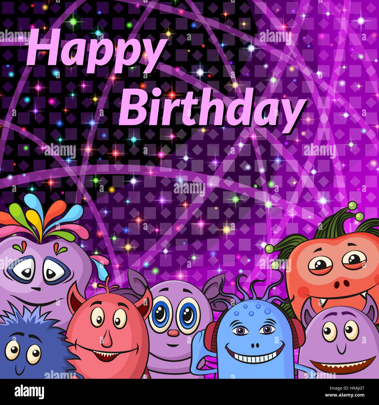 Violet monster Stock Vector Images - Alamy