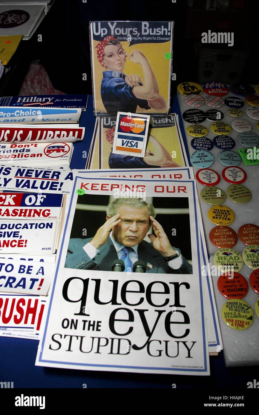 GEORGE W. BUSH POLITICAL POSTERS 28 April 2007 SAN DIEGO CALIFORNIA USA ...