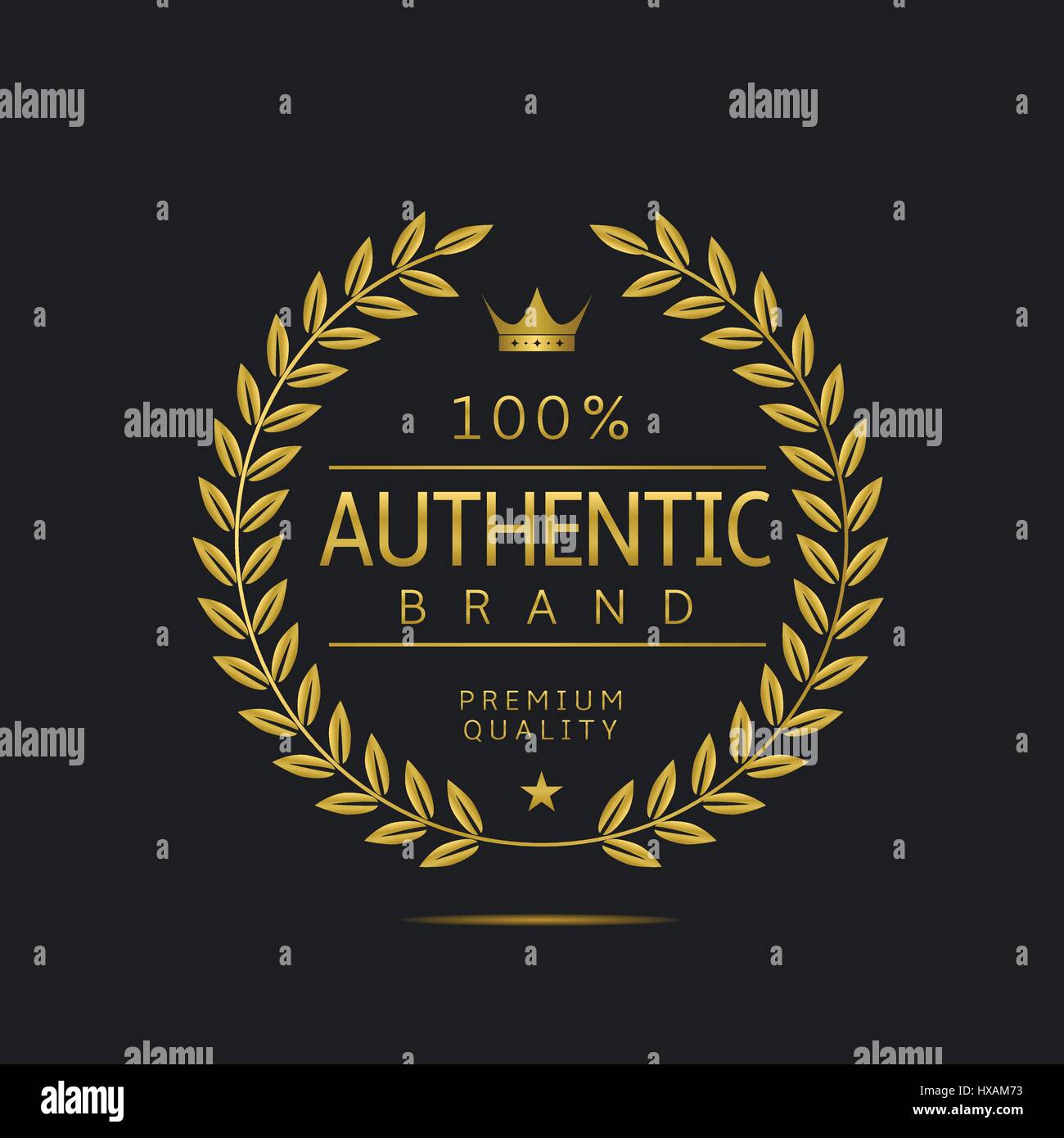 Authentic brand label Stock Vector Image & Art - Alamy