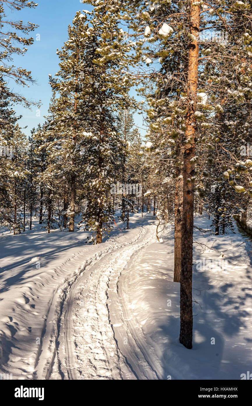 Snow Scene, Finland Stock Photo - Alamy