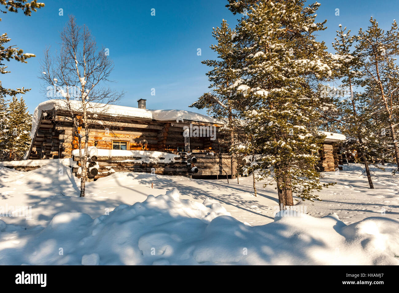 Snow Scene, Finland Stock Photo - Alamy