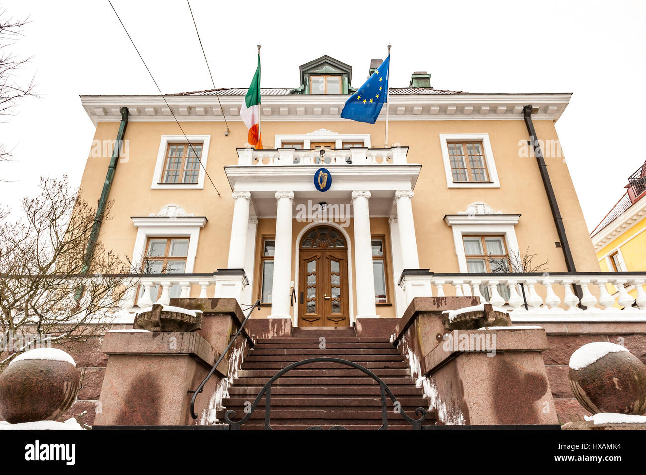 Finnish flag embassy hi-res stock photography and images - Alamy