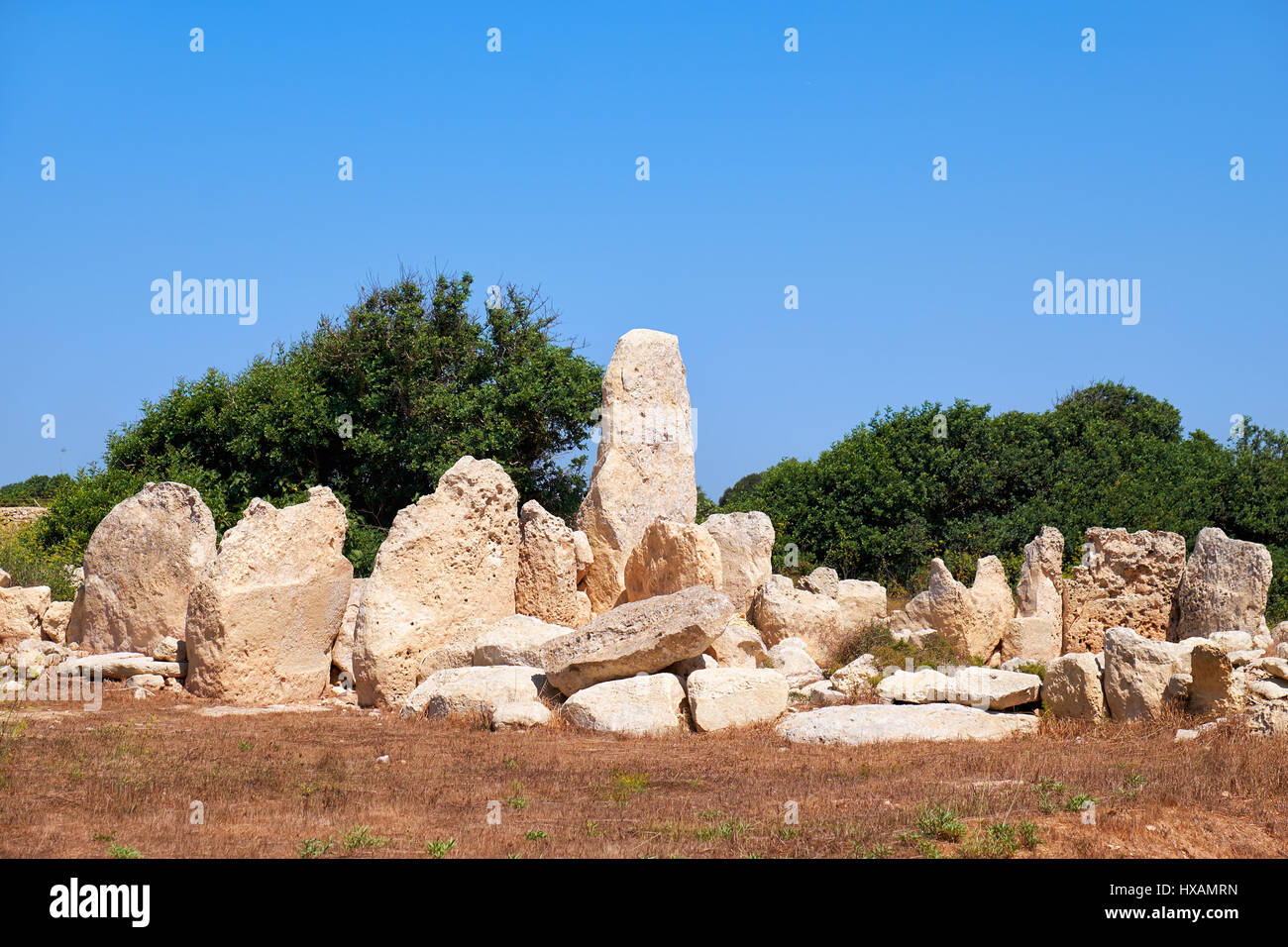 The prehistoric ruins of the Primitive temple in megalithic complex of ...
